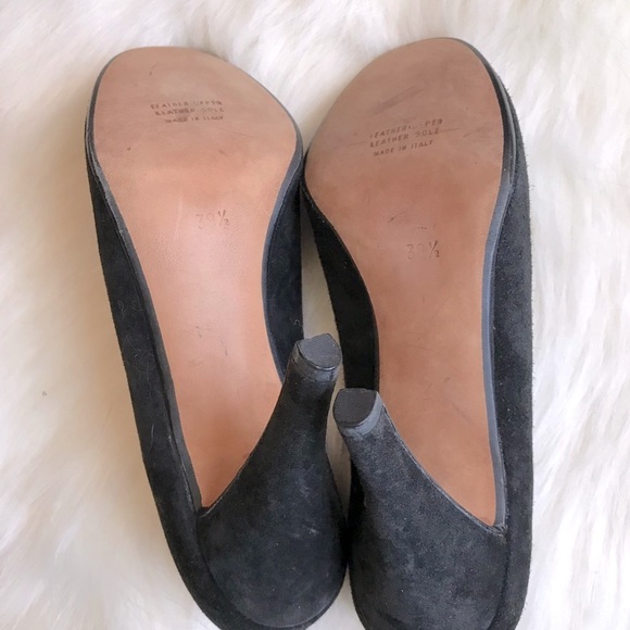 Shoes | Vintage Andrea Pfister Suede Peeptoe Pumps | Poshmark